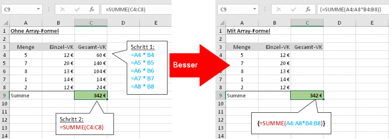 Ab in die Matrix: Eine kleine Einführung in Array-Formeln | Der ...