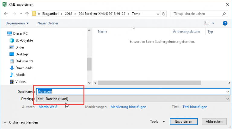 Von Excel Zu Xml Und Zurück Der Tabellenexperte 8916