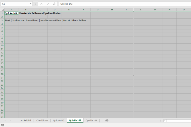 Excel-Quickies (Vol 44) | Der Tabellenexperte