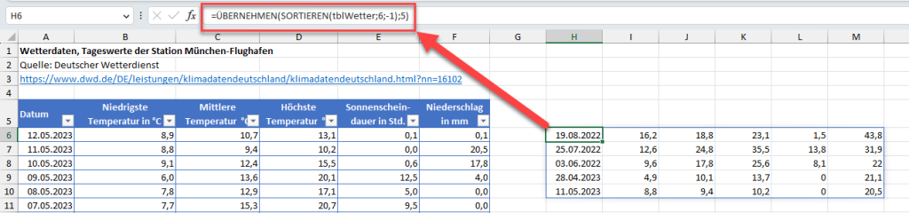 Gezielt per Formel bestimmte Datensätze einer Tabelle ausgeben | Der ...