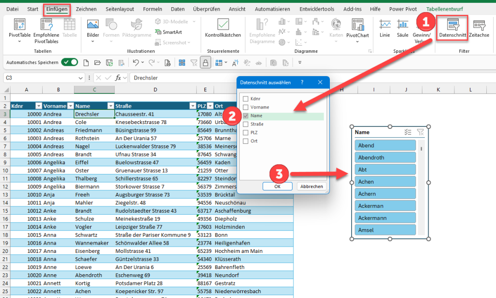 Datenschnitte aufgebohrt | Der Tabellenexperte