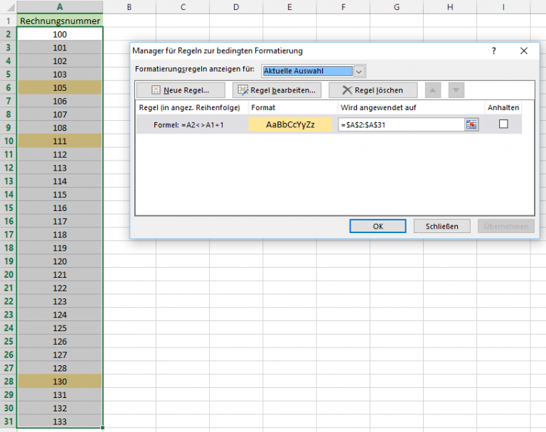 Fehlende Zahlen in einer Liste finden | Der Tabellenexperte